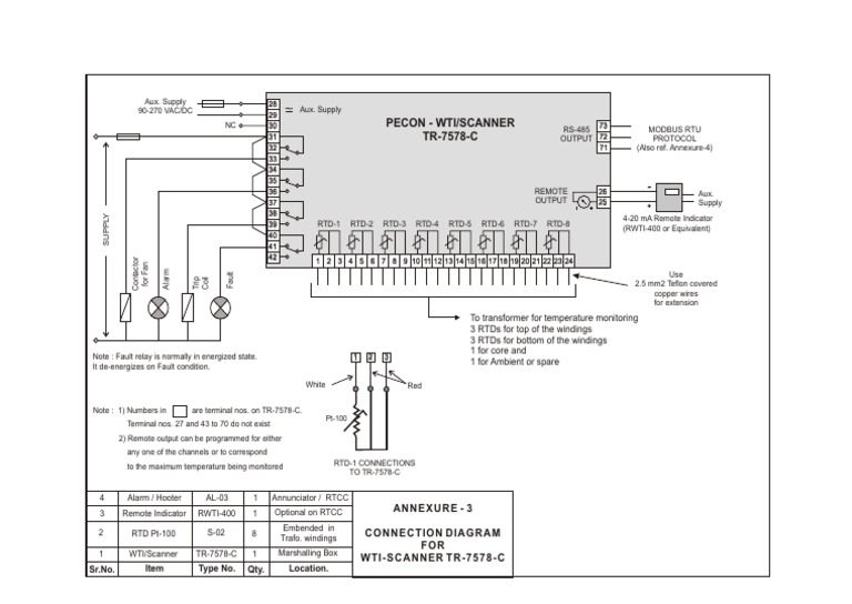 TR-7578-C Wiring Diagram | PDF | Transformer | Relay