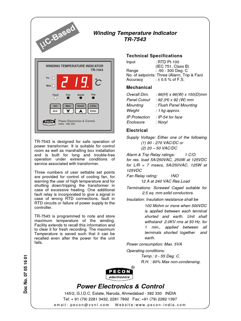 Catalogue tr-7543 | PDF | Relay | Transformer