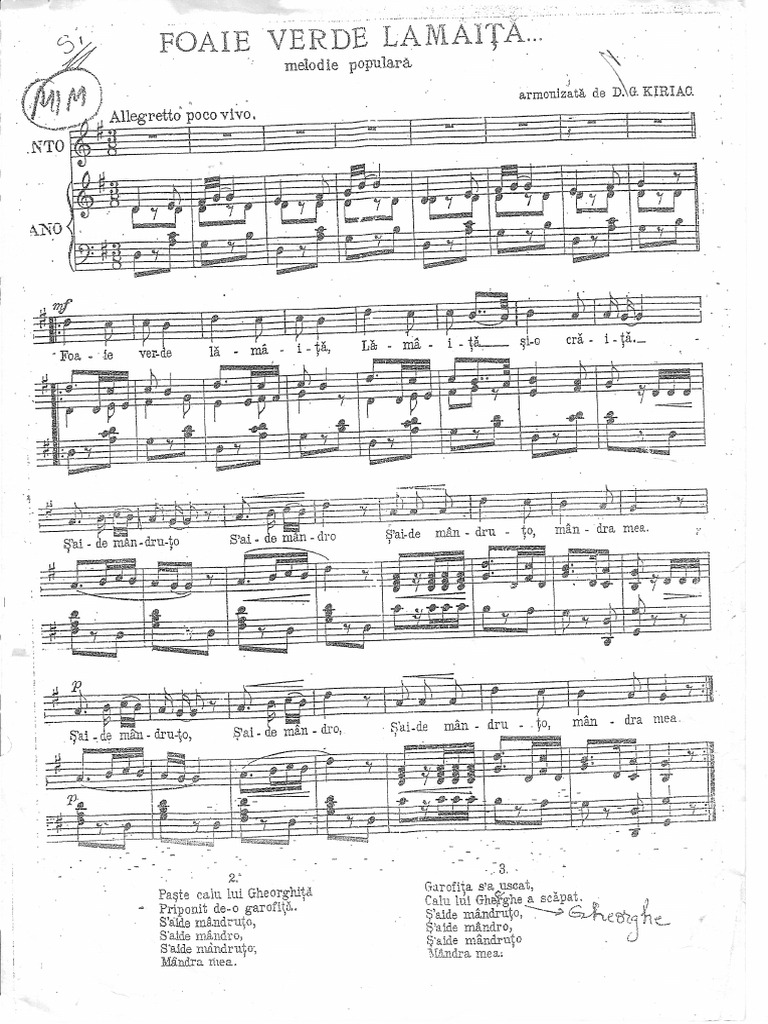 D G Kiriac Foaie Verde Lămaiță | PDF