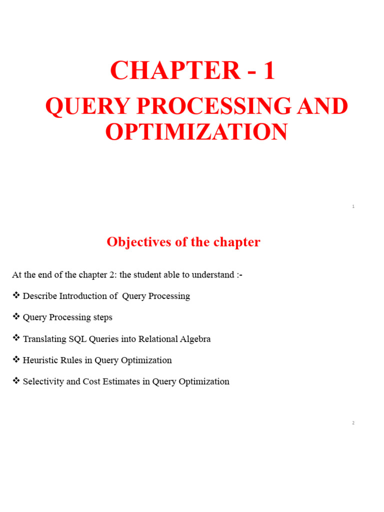 CH - 1 Query Process SW | PDF | Databases | Relational Model CH - 1 Query Process SW | PDF | Databases | Relational Model