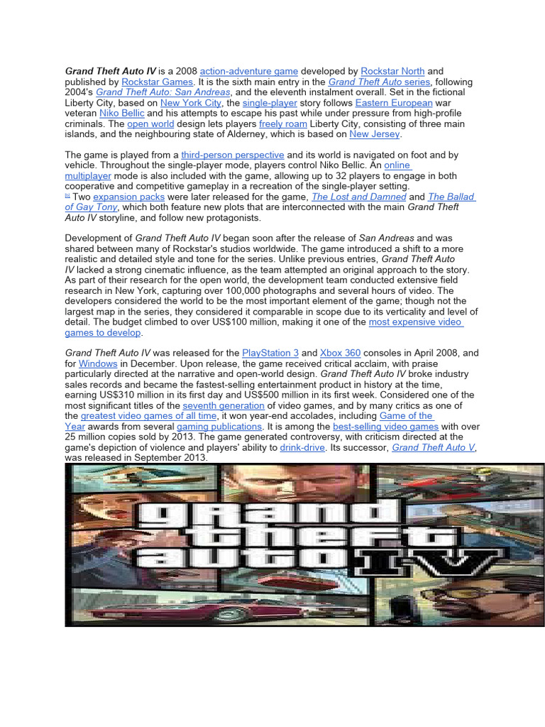 Grand Theft Auto IV | Download Free PDF | Gaming | Video Games