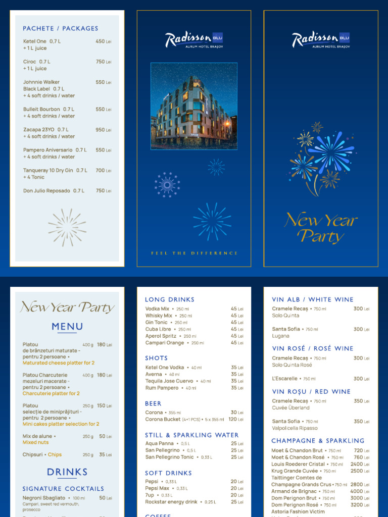 Radisson Blu - Menu Revelion - Editabil | PDF