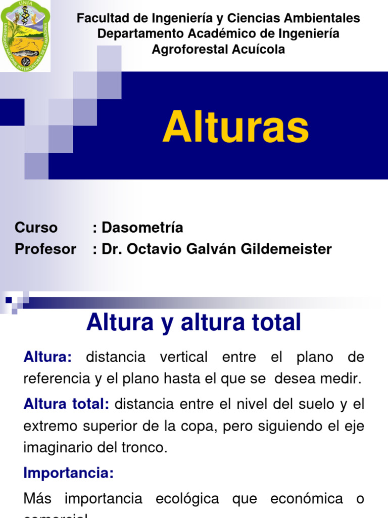 Métodos de Medición de Alturas en Árboles | PDF