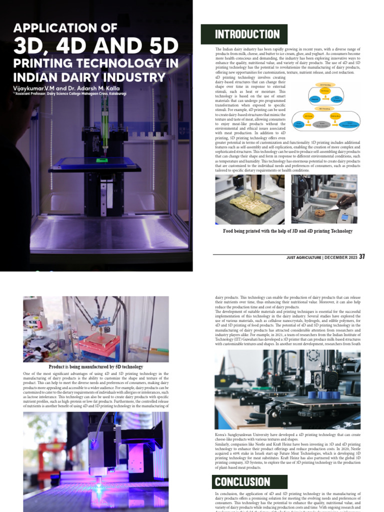 006 Application of 3D, 4D and 5D Printing Technology in Indian Dairy ...