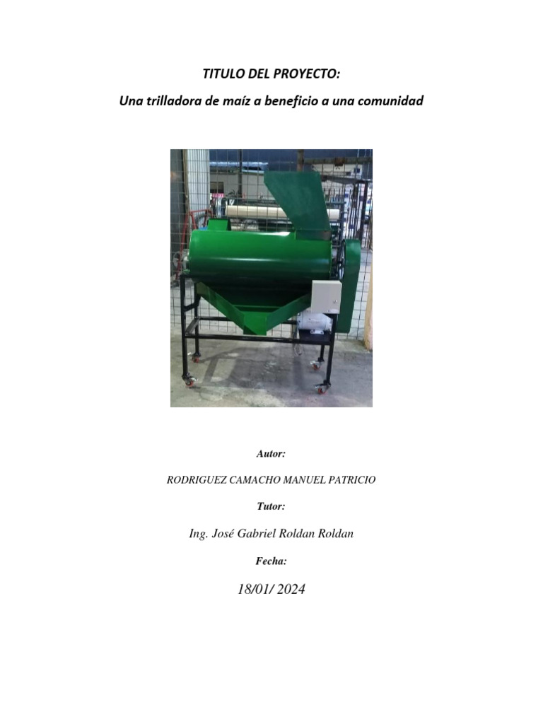 TITULO DEL PROYECTO Modificado Patricio Rodriguez | PDF | Agricultura | Diseño