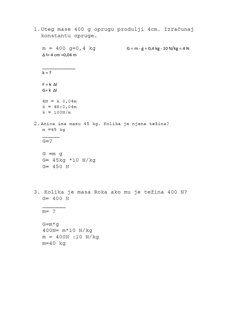 Zadaci Za Ponavljanje | PDF