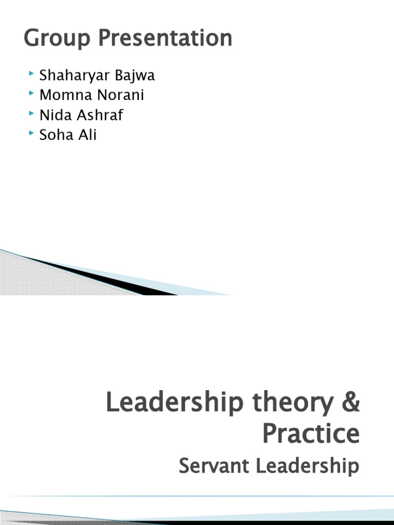 Servant Leadership Pdf Leadership Servant Leadership