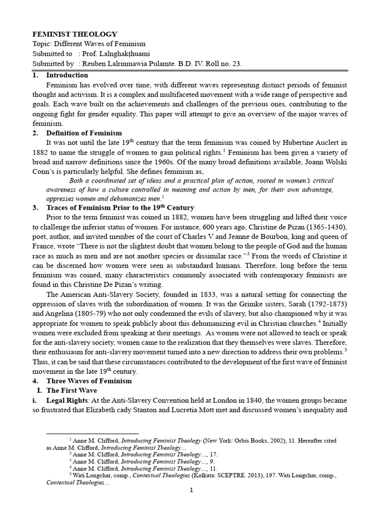 Different Waves of Feminism - 123822 | PDF | Feminism | Gender Studies