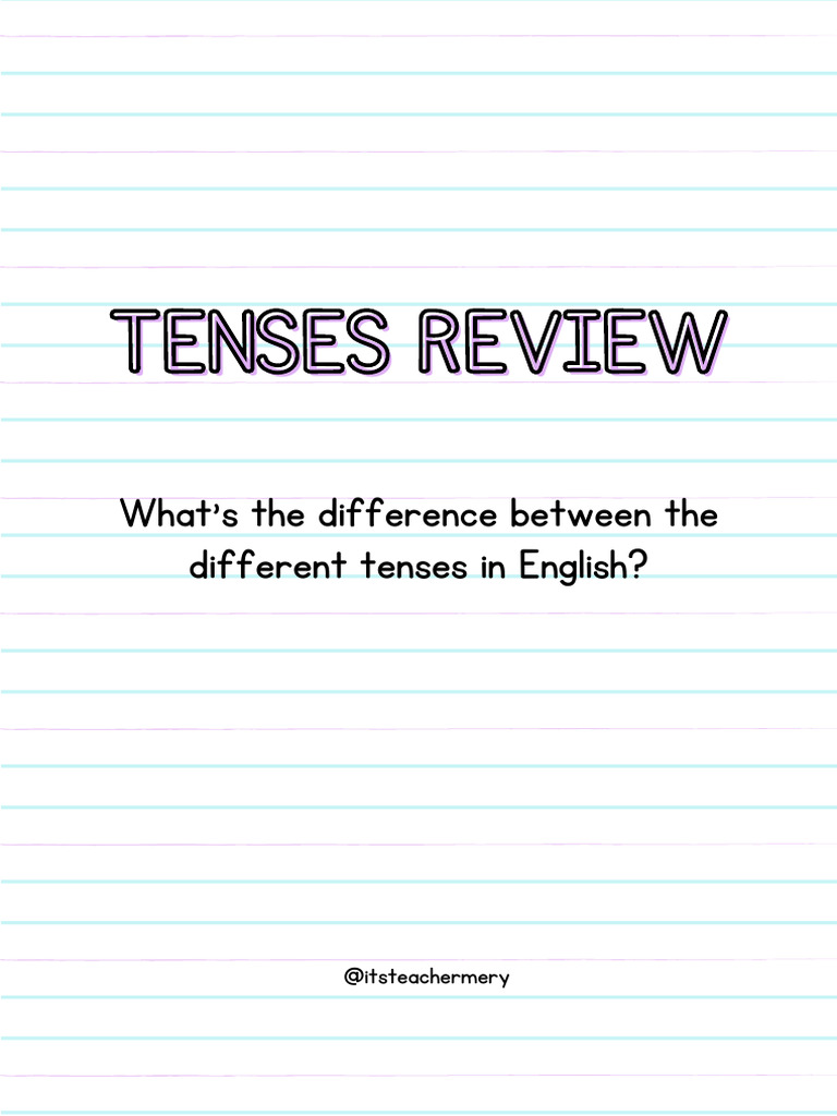 Comprehensive English Tenses Guide | PDF | Grammatical Tense