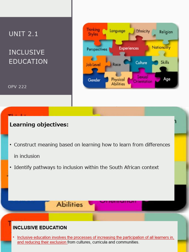 Inclusive Education 2.1 | PDF | Inclusion (Education) | Learning
