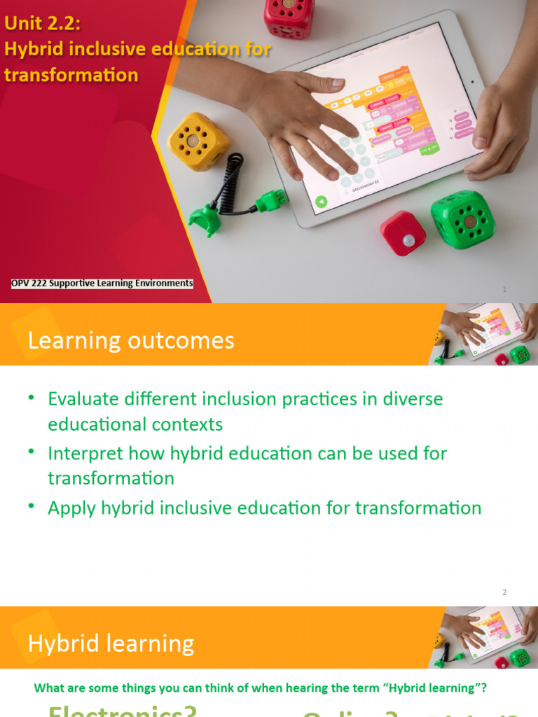 Unit 2.2 - Hybrid Inclusive Education For Transformation - Updated ...