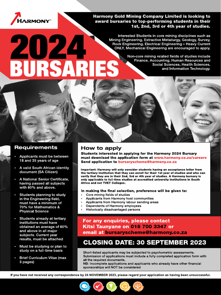 Harmony Bursaries Brochure 2024 | PDF