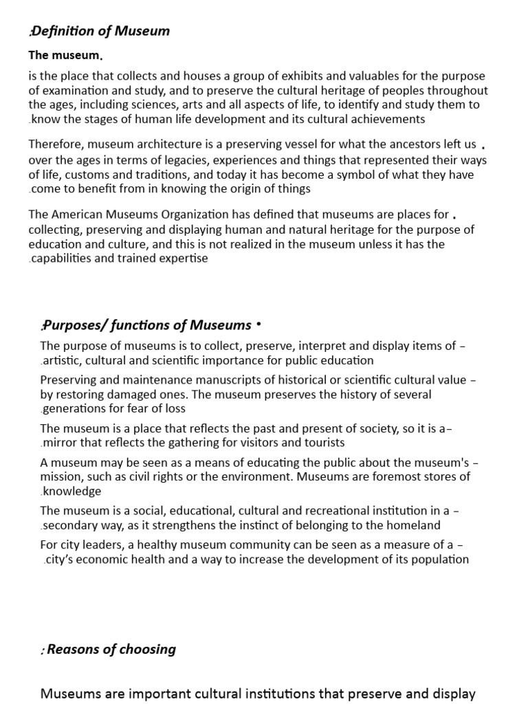 Definition of Museum | PDF | Museum | Museology