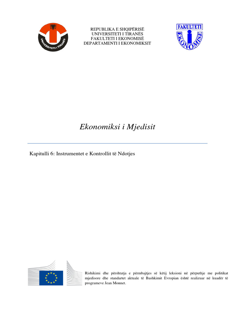 Kapitulli 6, Instrumentet e Kontrollit Të Ndotjes | PDF