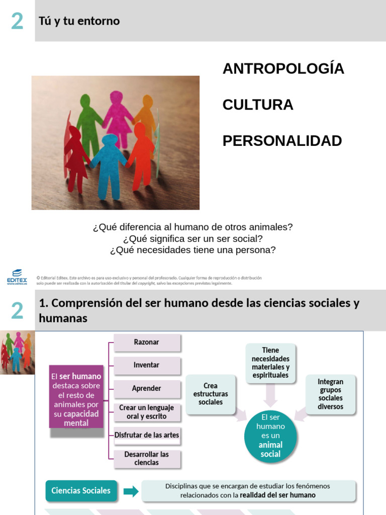 Presentación Tema 2 Fopp | PDF | Antropología | Humano
