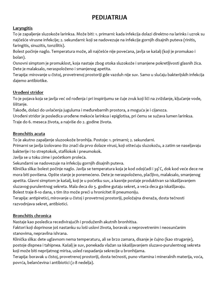 PEDIJATRIJA | PDF