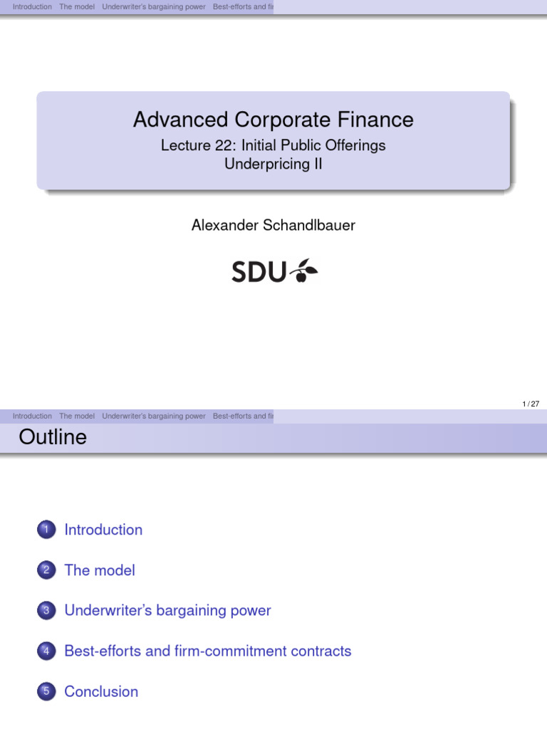 ACF L22 Benveniste&Spindt Handout | PDF | Initial Public Offering | Financial Economics