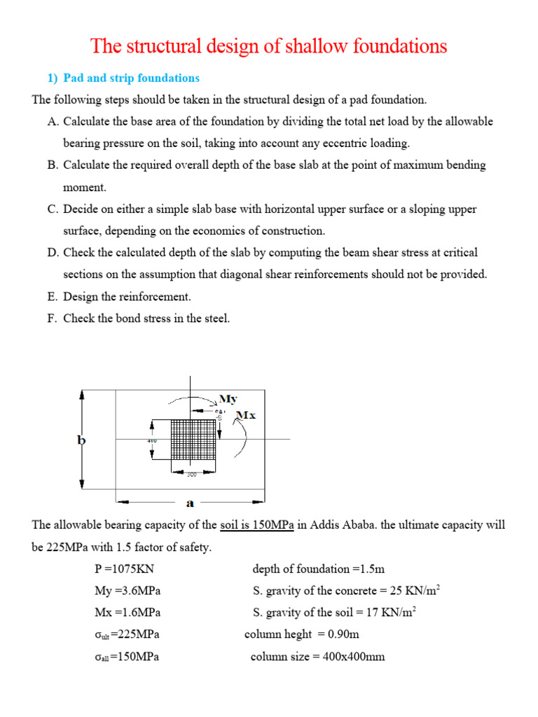 Shallow Foundations Design 1 | PDF | Civil Engineering | Building ...