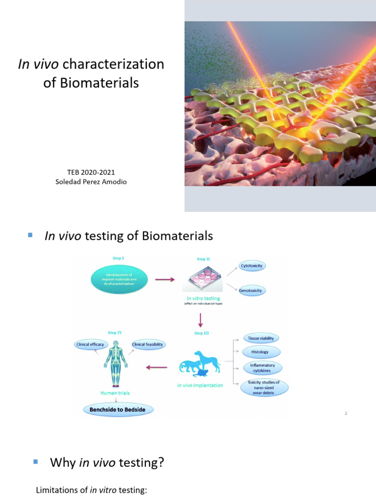 In Vivo Characterization of Biomaterials | PDF | Animal Testing ...