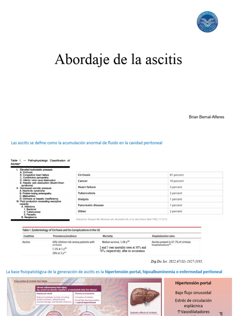 Abordaje de Ascitis | PDF | Especialidades Medicas | Medicina CLINICA