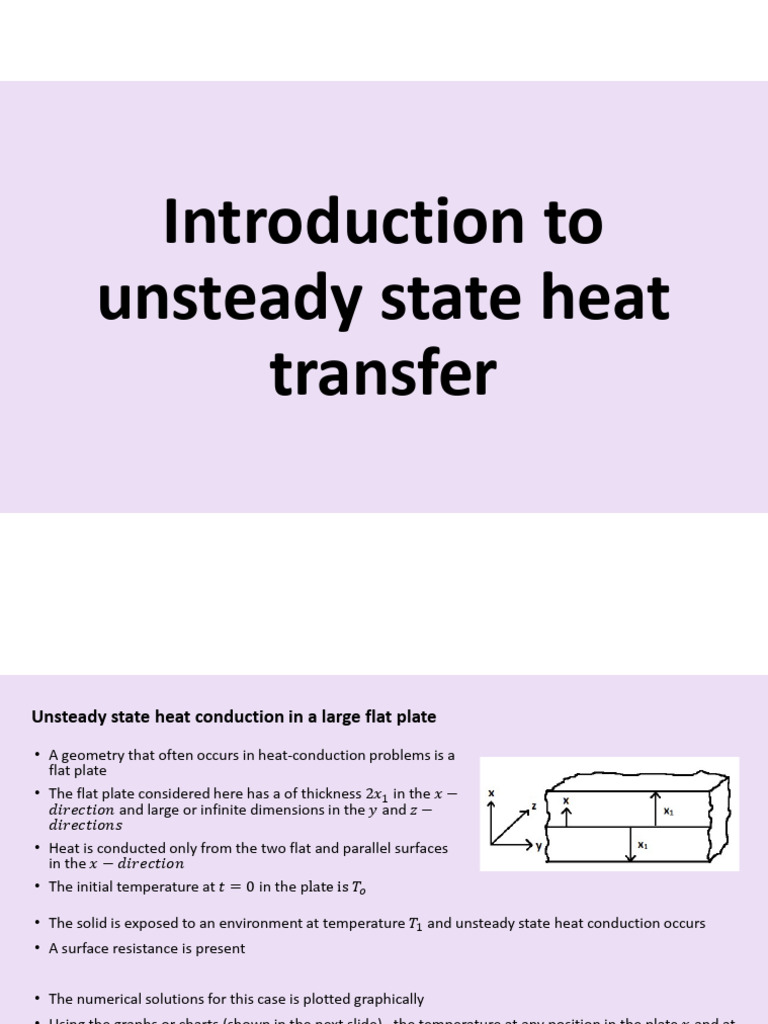 Chapter 9 Unsteady State Heat Transfer | PDF | Thermal Conduction ...