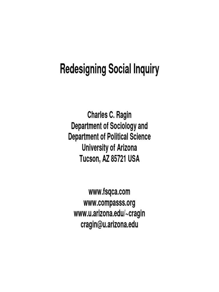 Redesigning Social Inquiry Methods | PDF | Dependent And Independent ...