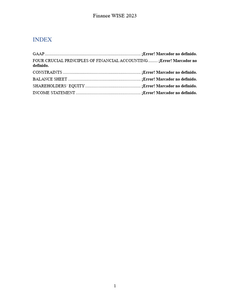 Finance. Lecture 01 | PDF | Expense | Equity (Finance)