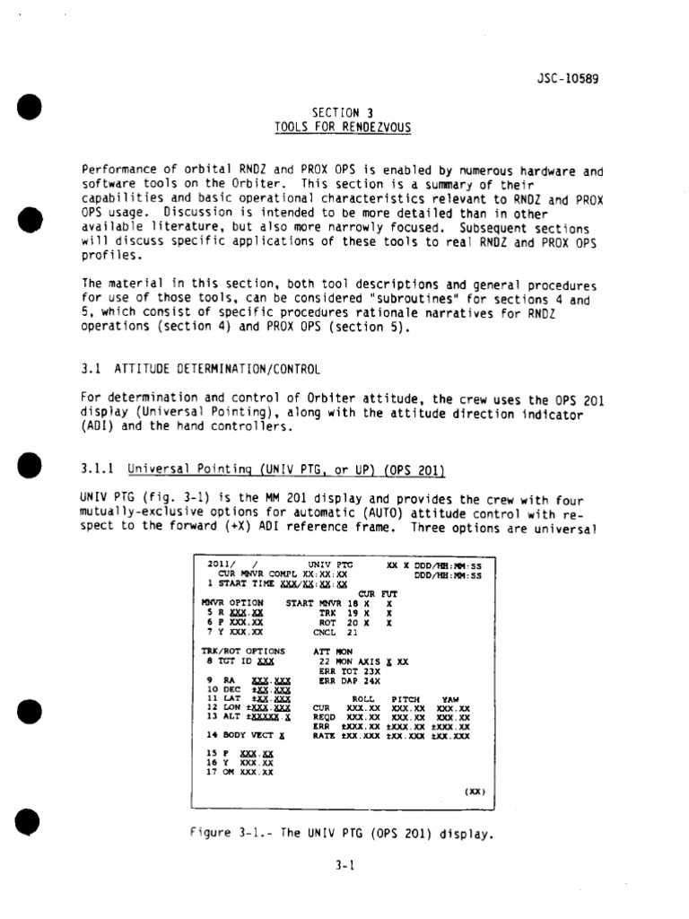 Rendezvous And Proximity Operations Handbook Part 3 Pdf Space Shuttle Orbiter Rotation