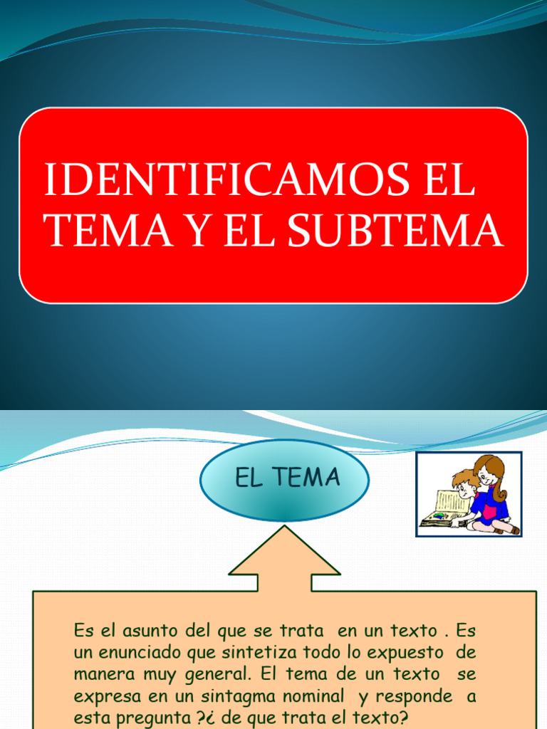 Identificamos El Tema y Subtema Ok | PDF | Herida | sal