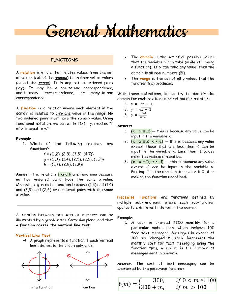 General Mathematics | PDF | Function (Mathematics) | Interest General Mathematics | PDF | Function (Mathematics) | Interest