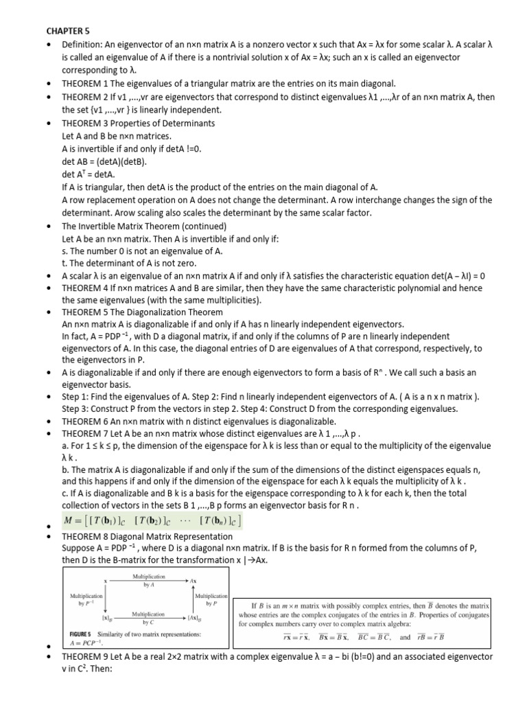 MTH100 Quiz-2 Cheat-Sheet | PDF | Eigenvalues And Eigenvectors | Matrix (Mathematics)