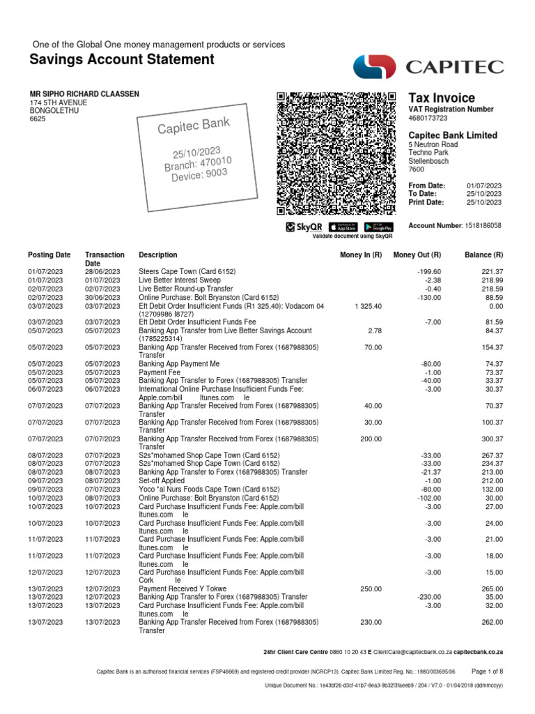 3 Months Bank Statement | PDF