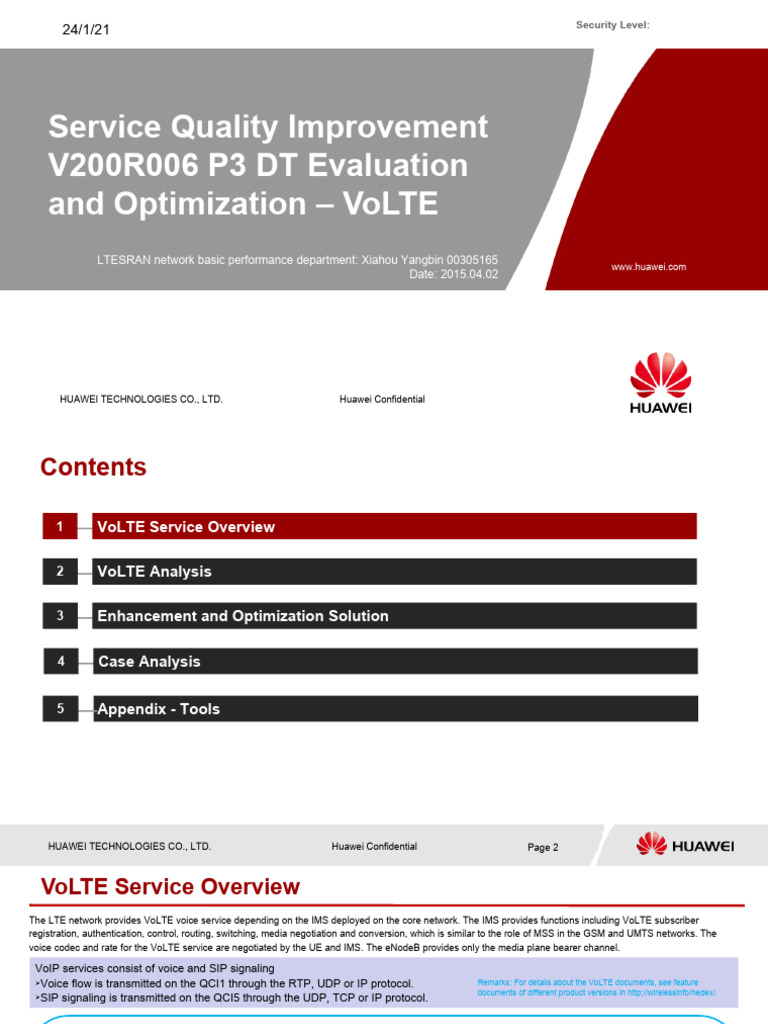 VoLTE Service Quality Improvement Guide | PDF | Ip Multimedia Subsystem | Internet Protocols