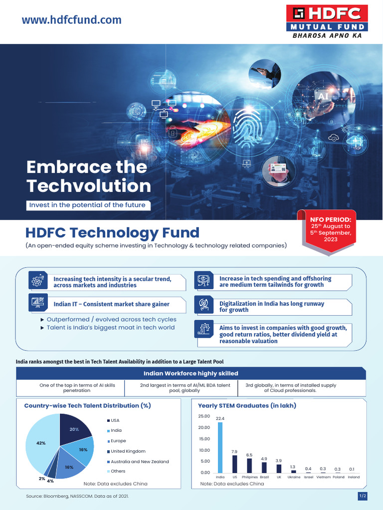 HDFC Technology Fund - NFO Leaflet | PDF | Investing | Mutual Funds