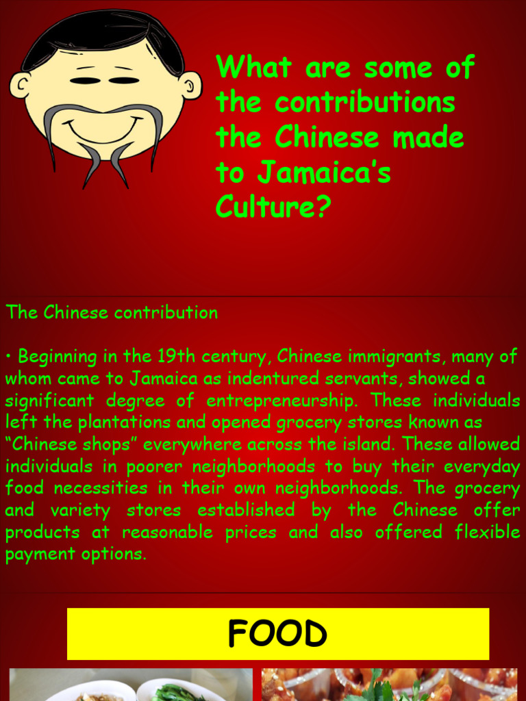 Contribution of The Chinese To Jamaica's Culture | PDF