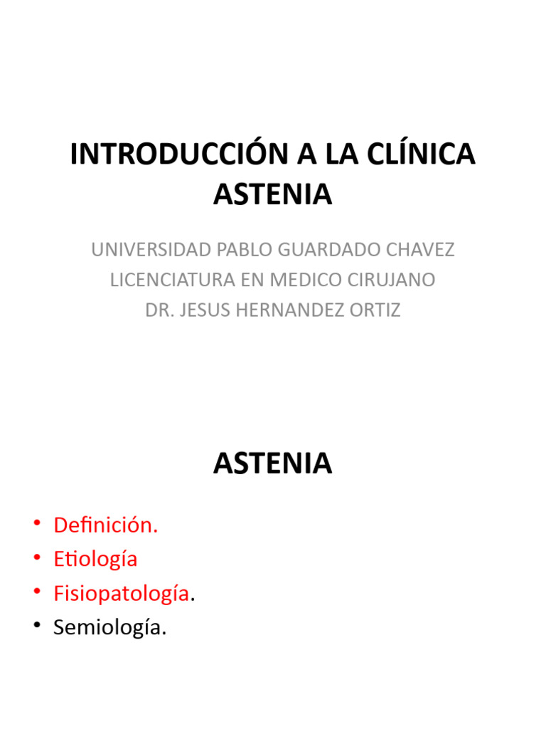 Astenia 1 | PDF | Debilidad | Ansiedad