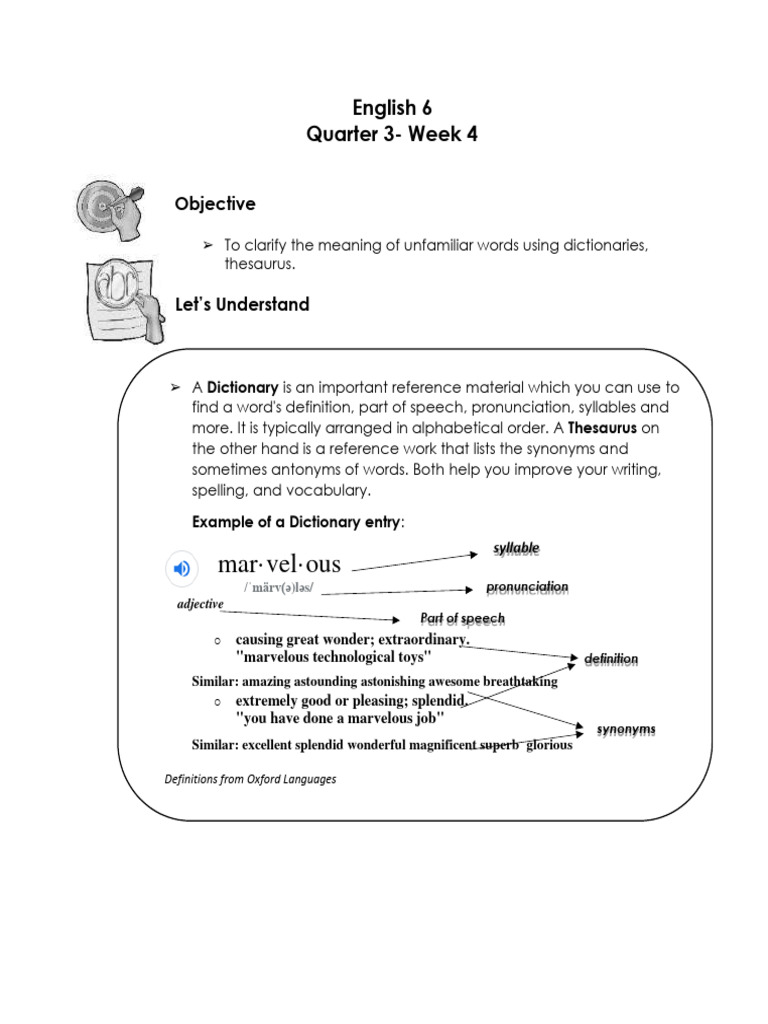 English 6 Quarter 3 Week 4 | PDF | Word | Dictionary
