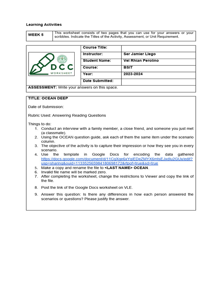 Perolino Ocean | PDF