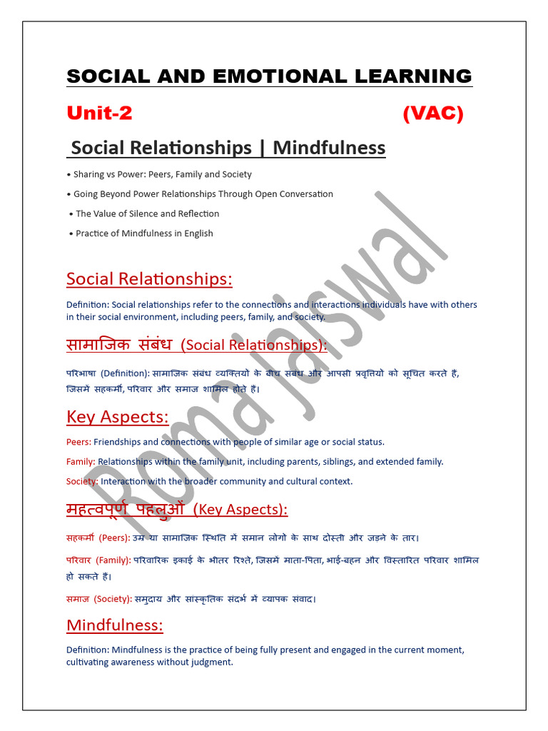 unit-2 SOCIAL_AND_EMOTIONAL_LEARNING_ | PDF