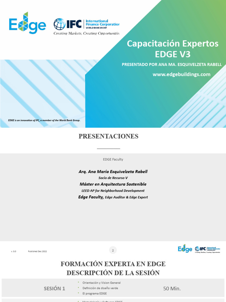 IfC's EDGE Experts V3 Training Final Rev1-Spanish | PDF | Uso eficiente ... IfC's EDGE Experts V3 Training Final Rev1-Spanish | PDF | Uso eficiente ...