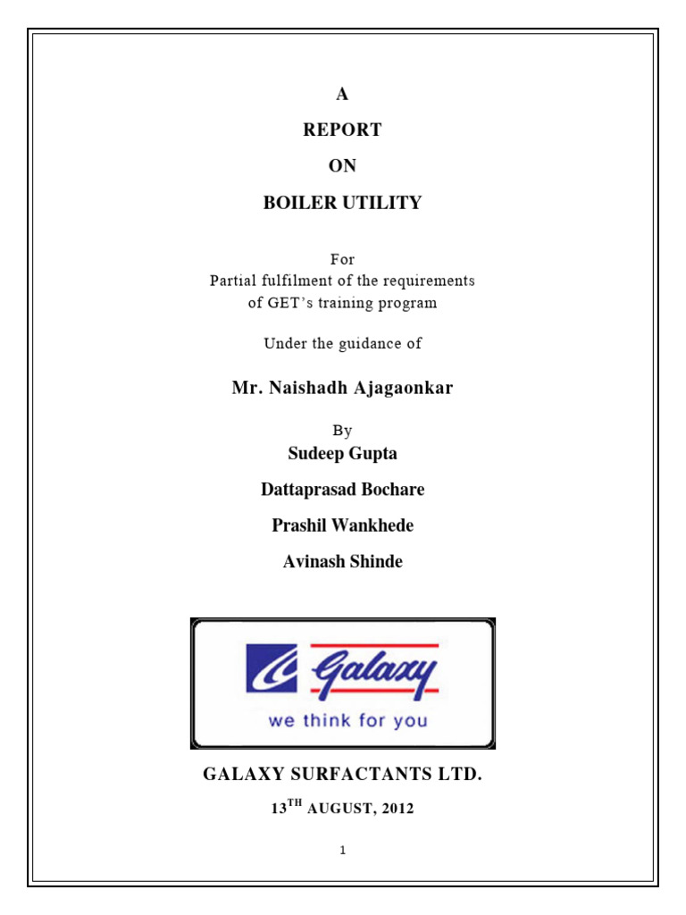 Boiler Report by GETs-2012 | PDF | Boiler | Steam
