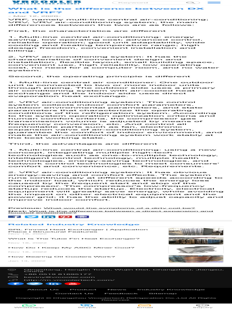 What Is The Difference Between DX and VRF - Industry Knowledge ...
