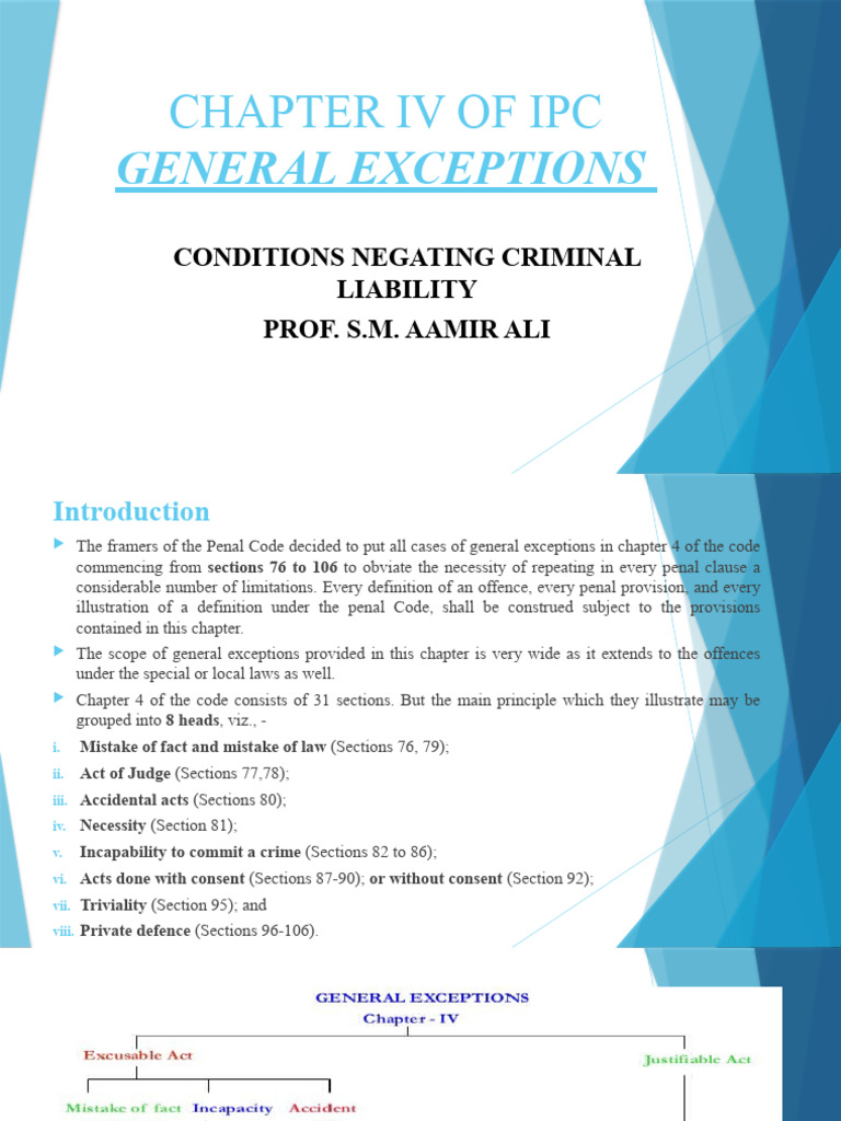 General Exceptions in IPC Explained | PDF | Insanity Defense | Mens Rea