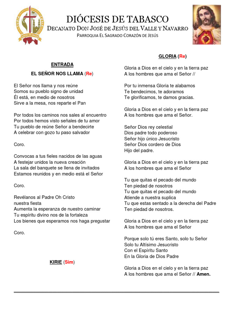 Esquema Cantos Corpus Christi - 012331 | PDF | eucaristía | Cristo (título)