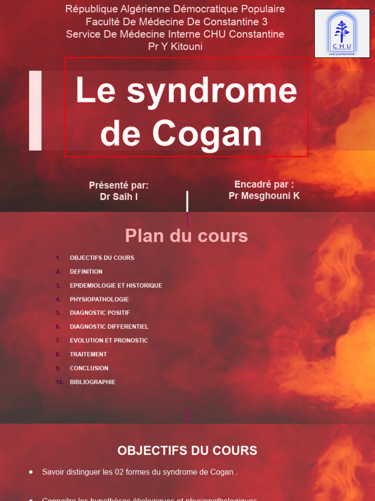 Syndrome de Cogan : Guide Médical | PDF | Maladies et troubles humains | Spécialités médicales