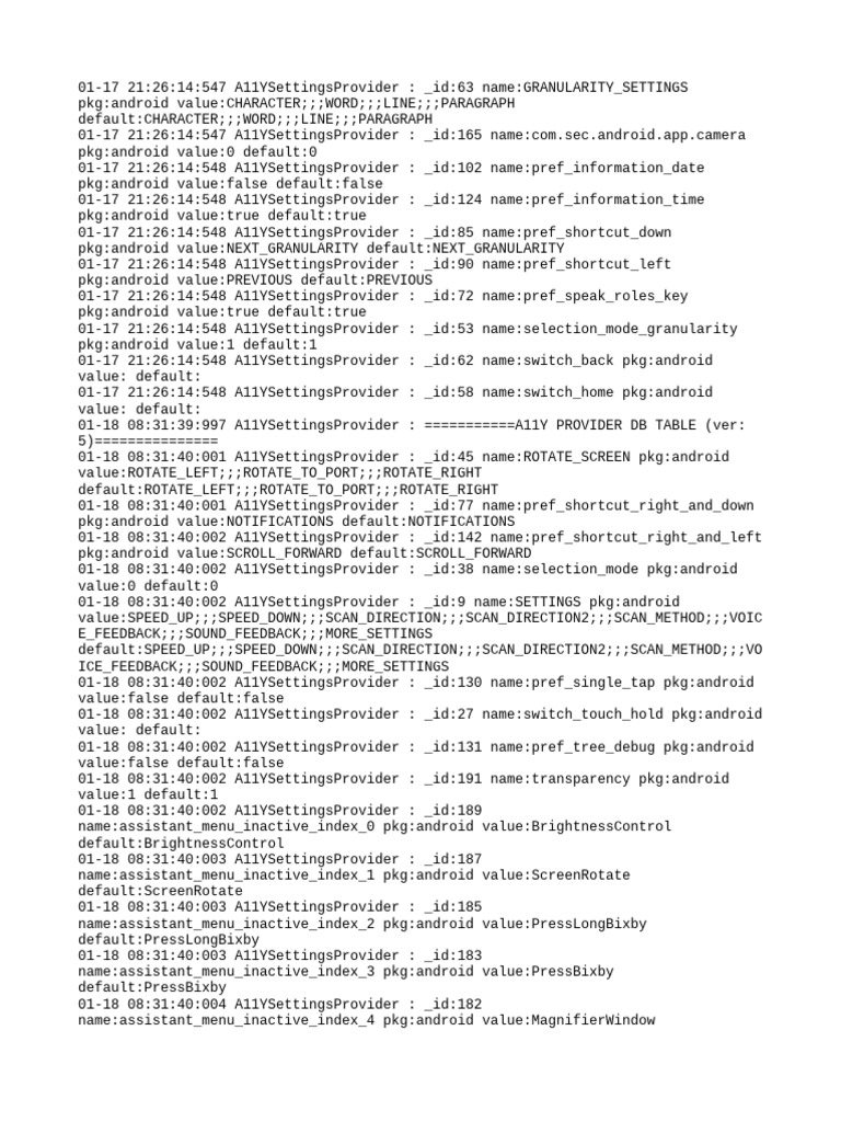 A11yprovider Log | PDF | Mobile Telecommunications User Equipment | Software