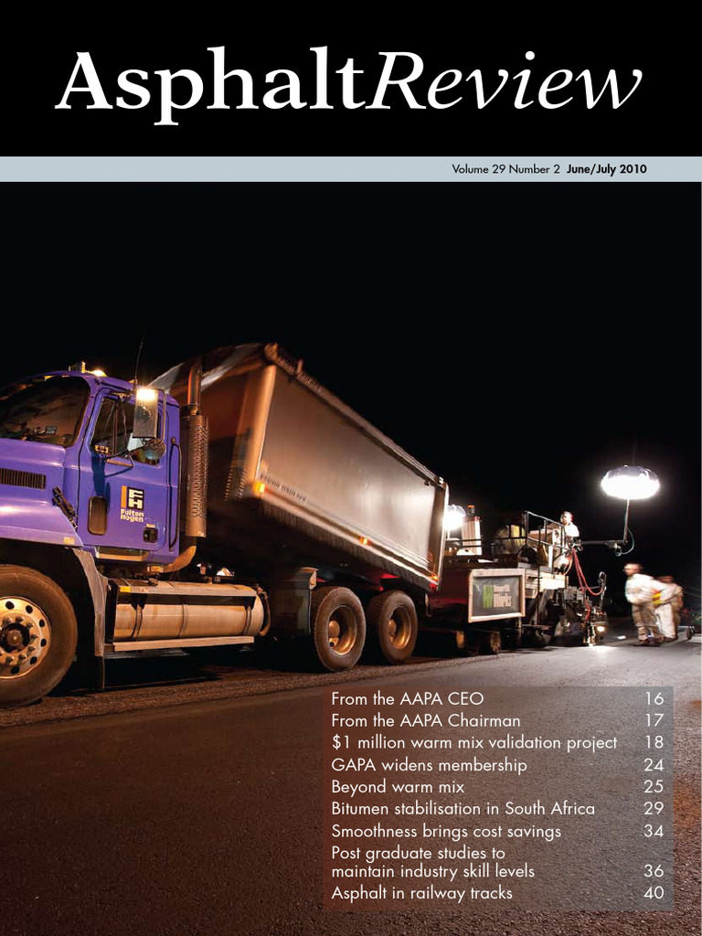 Asphalt Review - Volume 29 Number 2 (June - July 2010) | PDF | Road ...