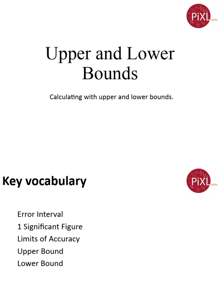3 Upper Lower Bounds | PDF | Significant Figures | Arithmetic