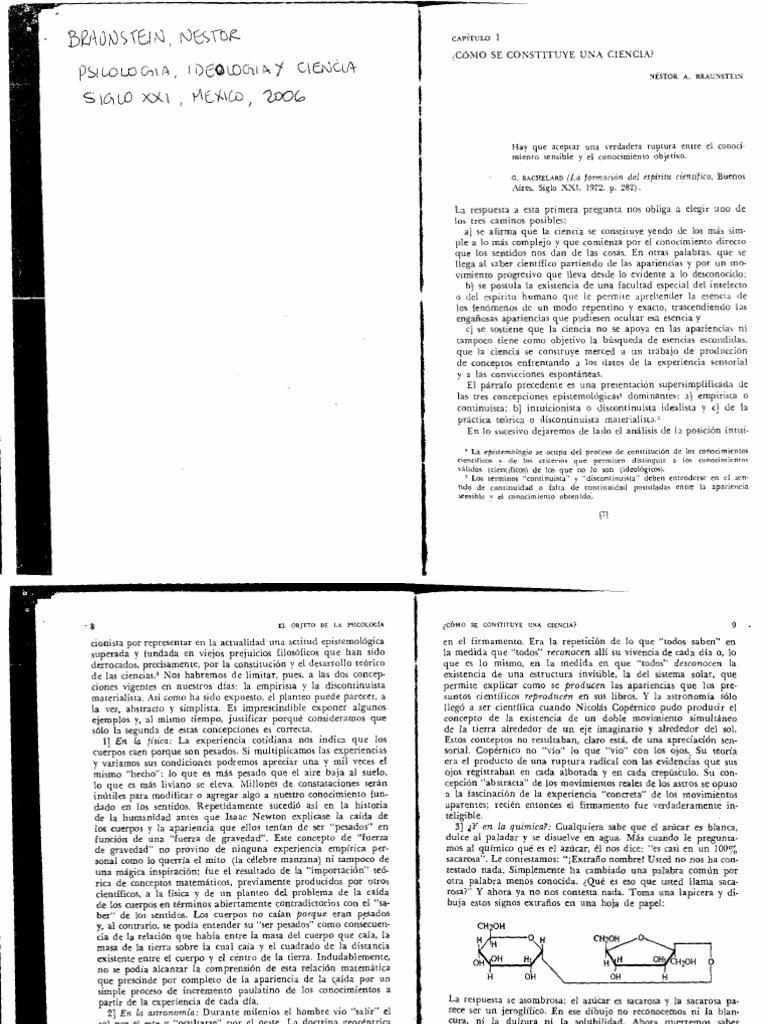 6-Capitulo 1. Como Se Construye Una Ciencia. Braunstein PDF | PDF