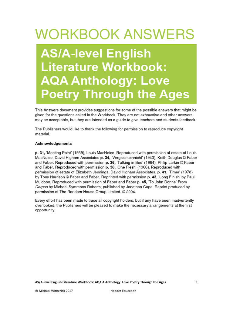 Love Through the Ages | PDF | Shakespeare's Sonnets | Poetry